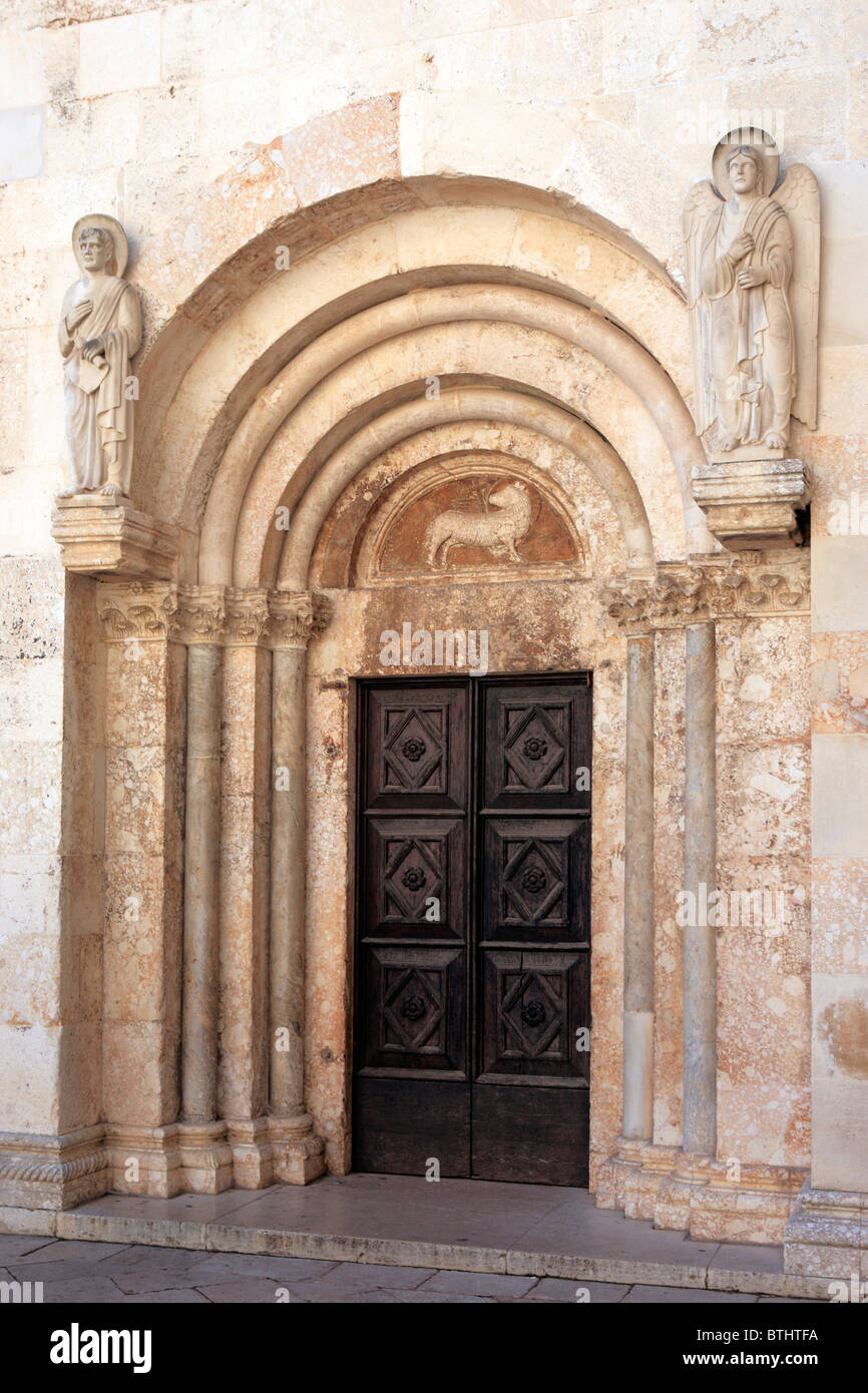 Portal of Cathedral of St. Anastasia, Zadar, Zadar county, Croatia ...