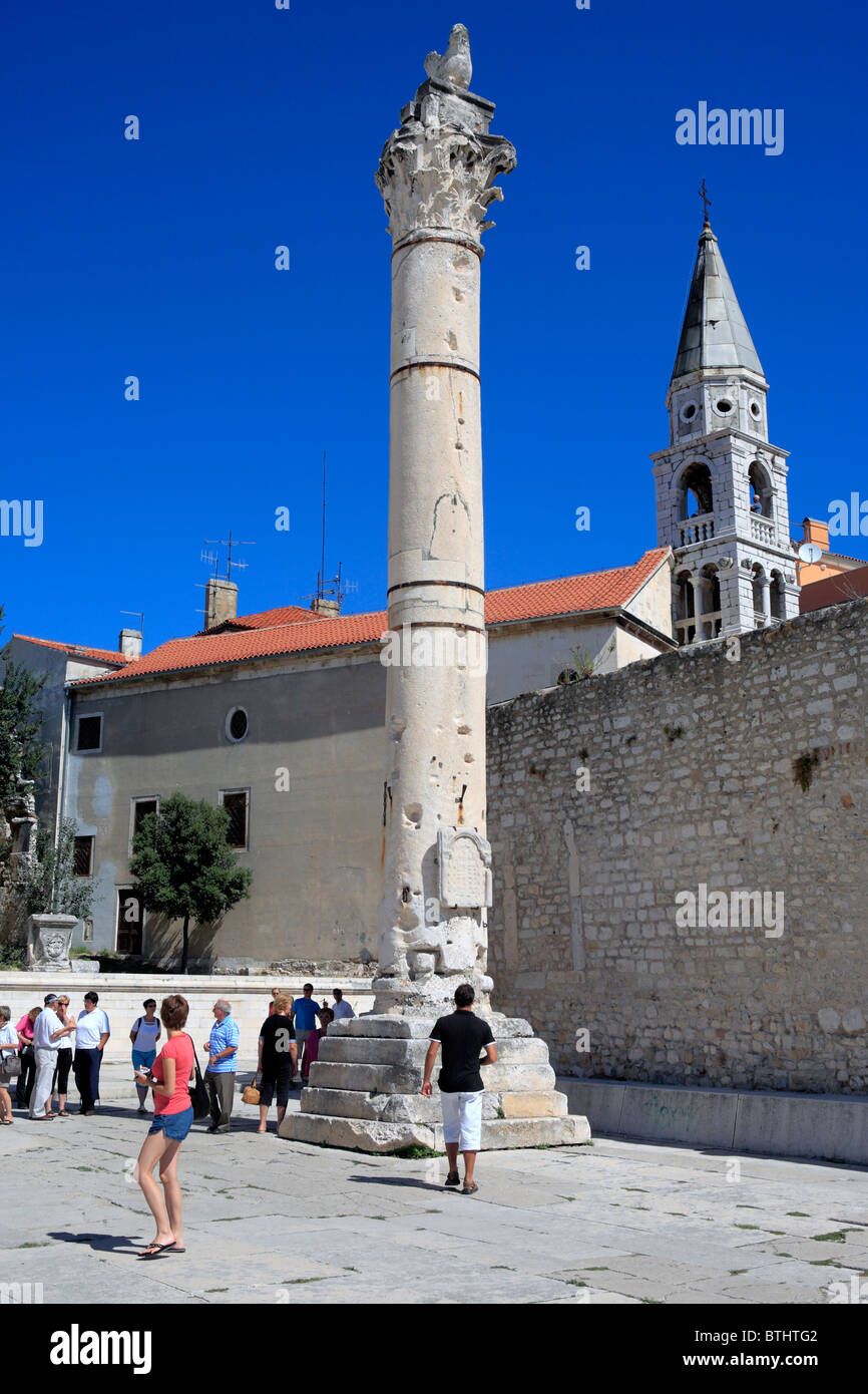 Roman column, Zadar, Zadar county, Croatia Stock Photo - Alamy