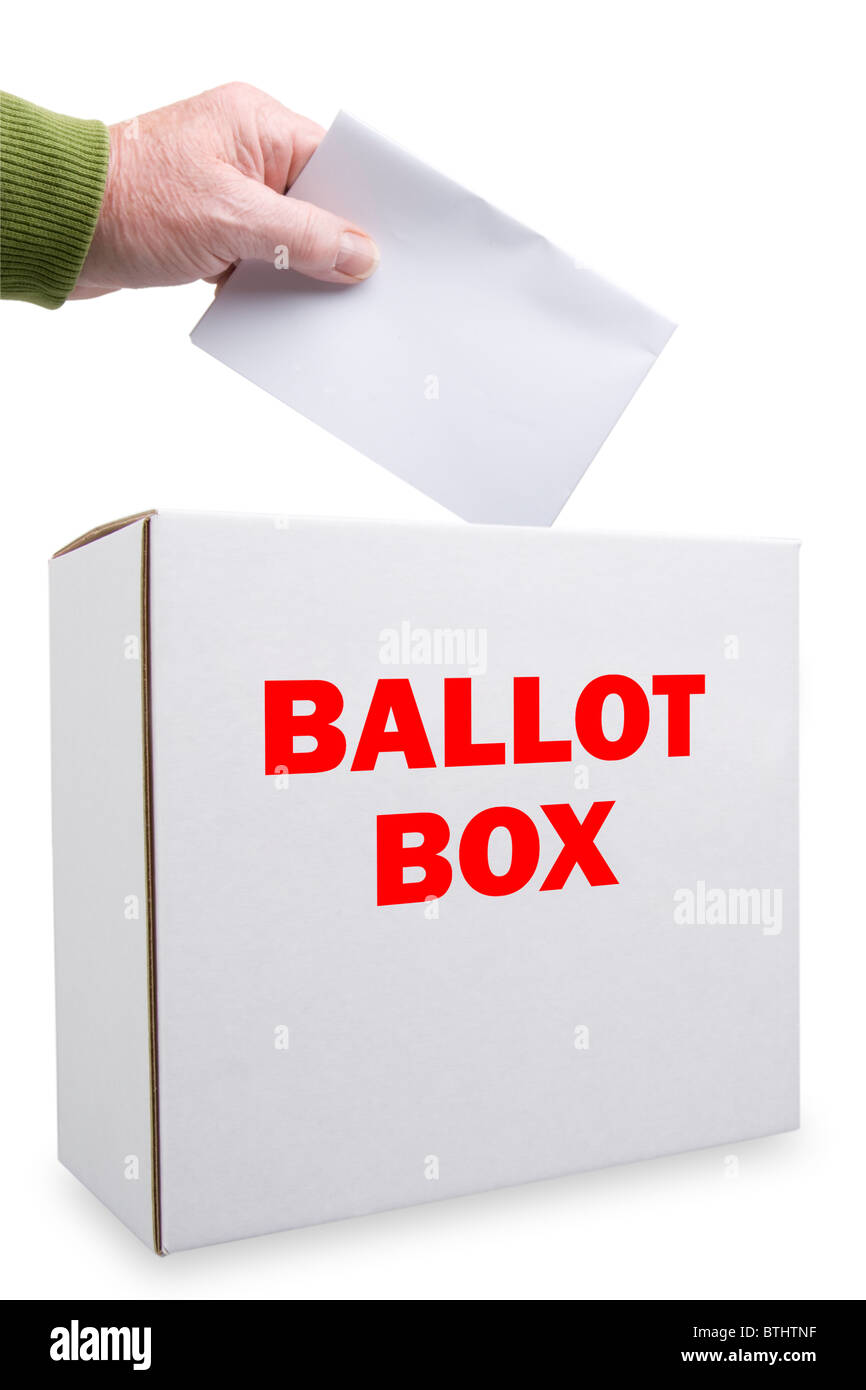 Vote ballot in box Cut Out Stock Images & Pictures - Alamy