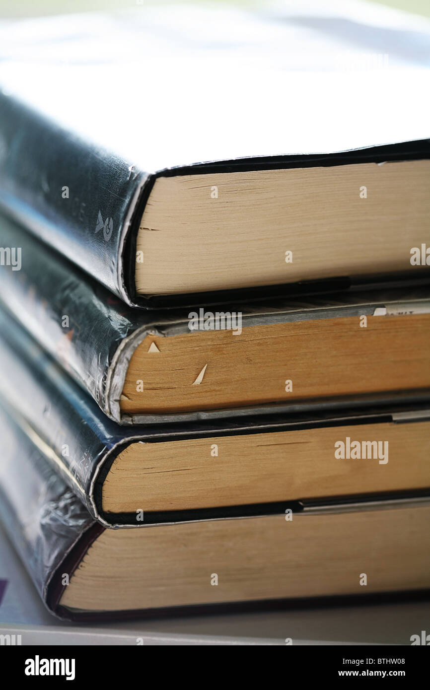 Stacked book spines hi-res stock photography and images - Alamy