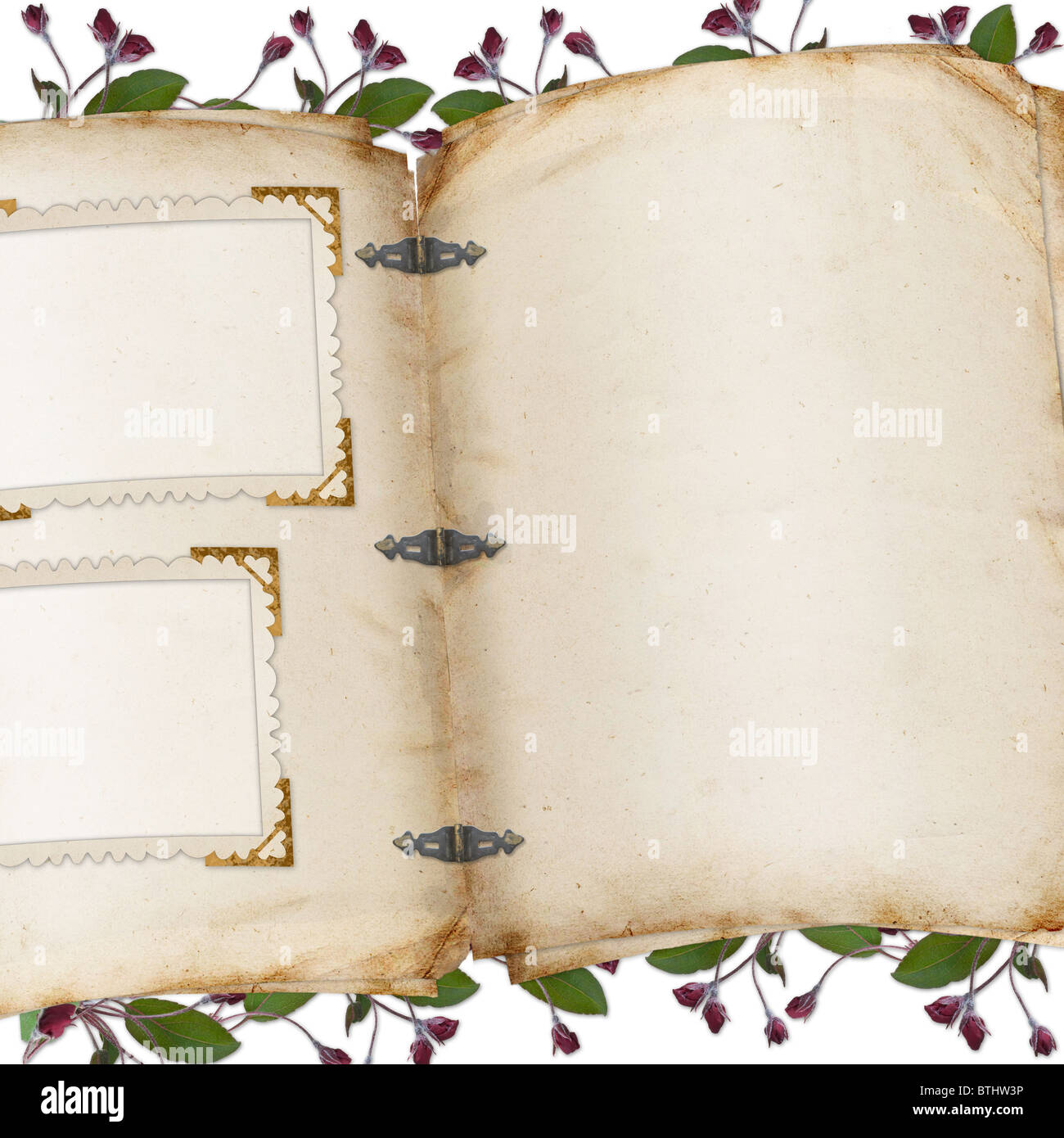 Vintage photo album page family hi-res stock photography and images - Alamy