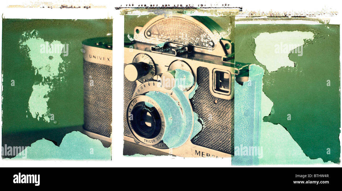 Polaroid transfer of old Russian camera Stock Photo - Alamy