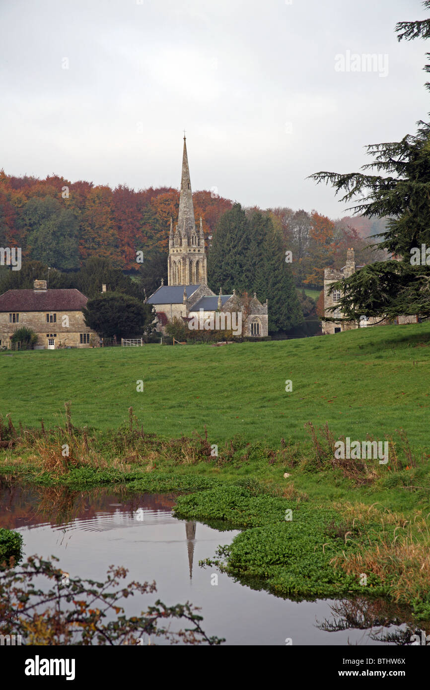 Teffont Evias Church and Manor House, Wiltshire, England Stock Photo ...