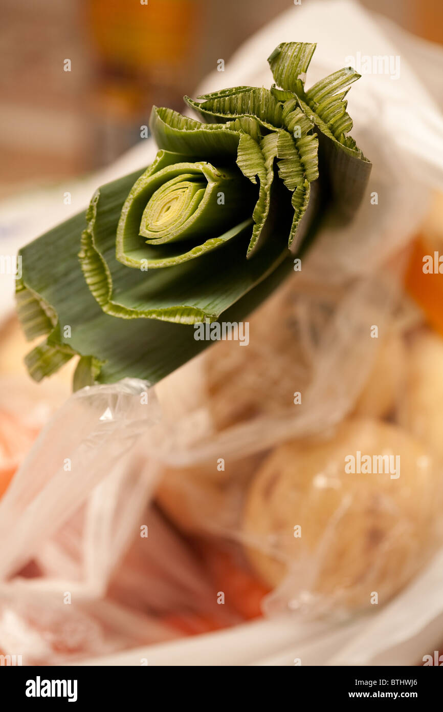 Leek. green vegetables Stock Photo - Alamy