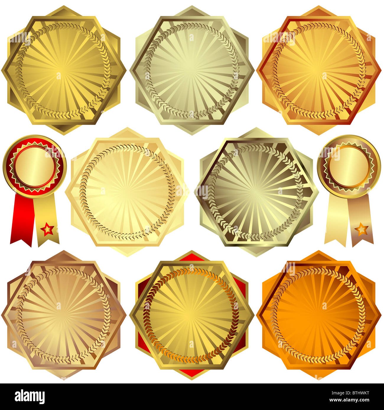 Red oval banner gold frame hi-res stock photography and images - Alamy