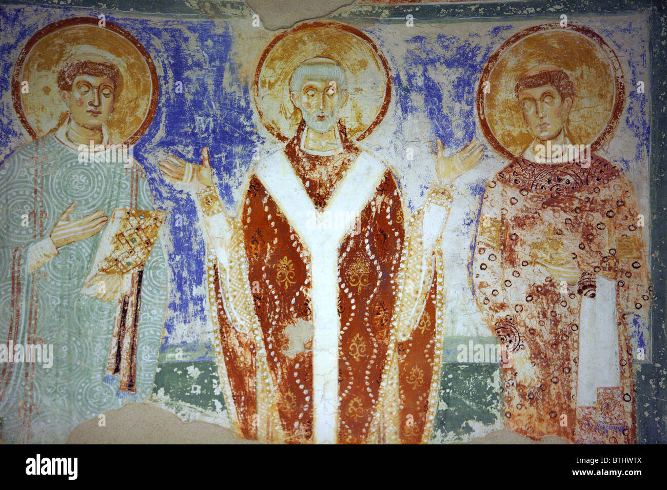 Wall painting in crypt 1180s hi-res stock photography and images - Alamy