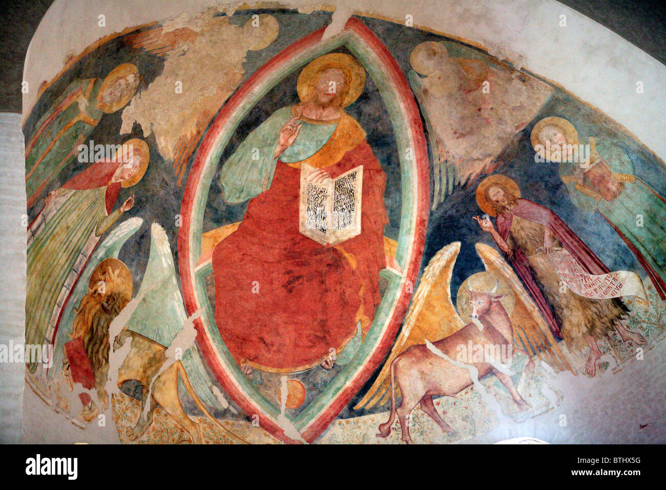 Basilica Sant Eufemia, wall painting (14th century), Grado, Friuli ...