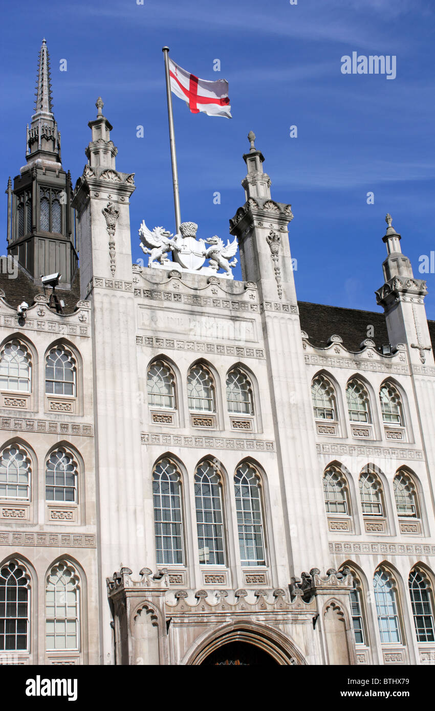 Guildhall, City of London, England, UK. City of London motto above the ...