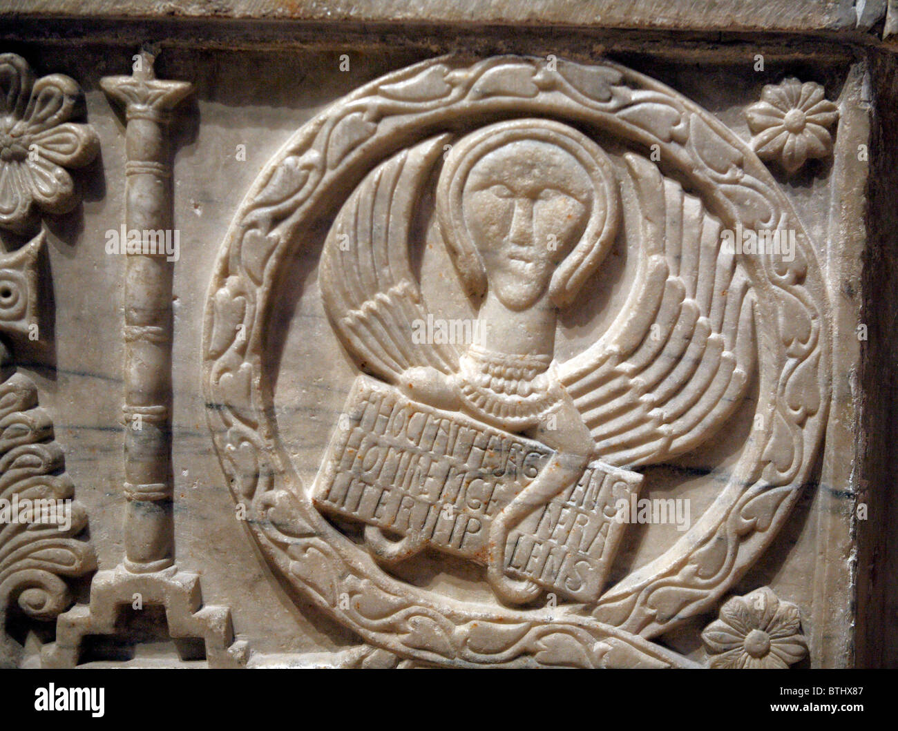 Cathedral treasury, Longobard marble slab (8th century), Cividale del ...