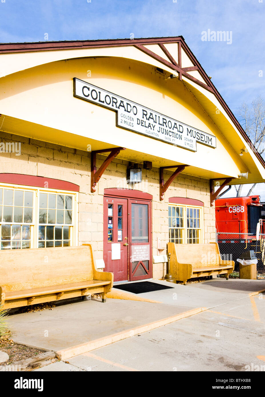 Steam locomotive in colorado railroad museum hi-res stock photography ...