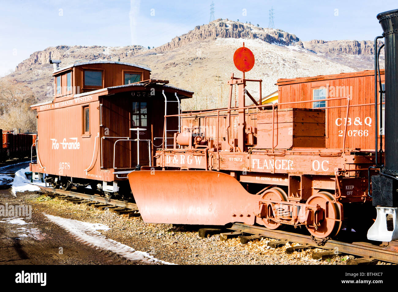 Steam locomotive in colorado railroad museum hi-res stock photography ...