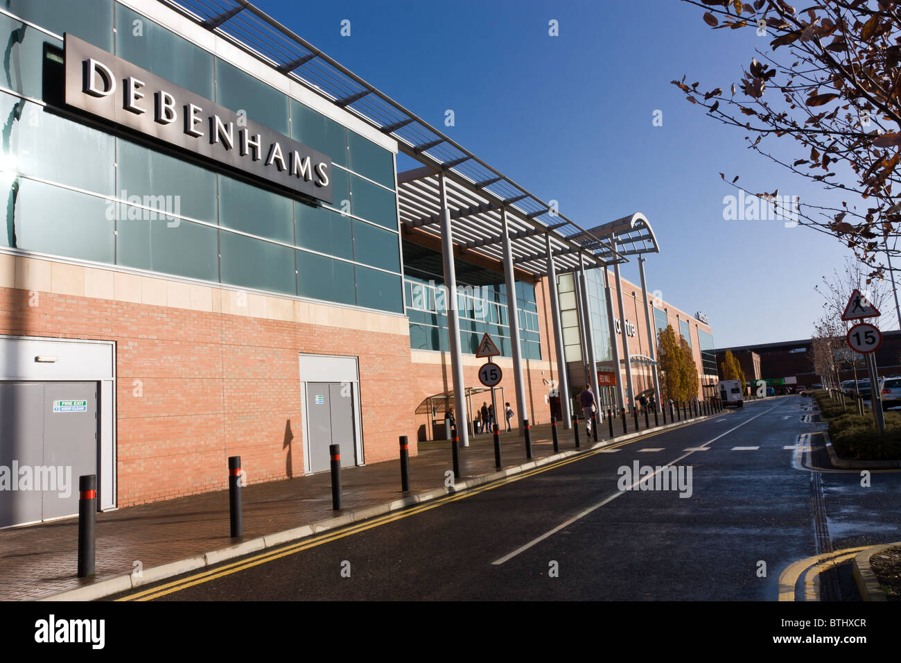 Metrocentre Gateshead out of town shopping mall exterior and car parks ...