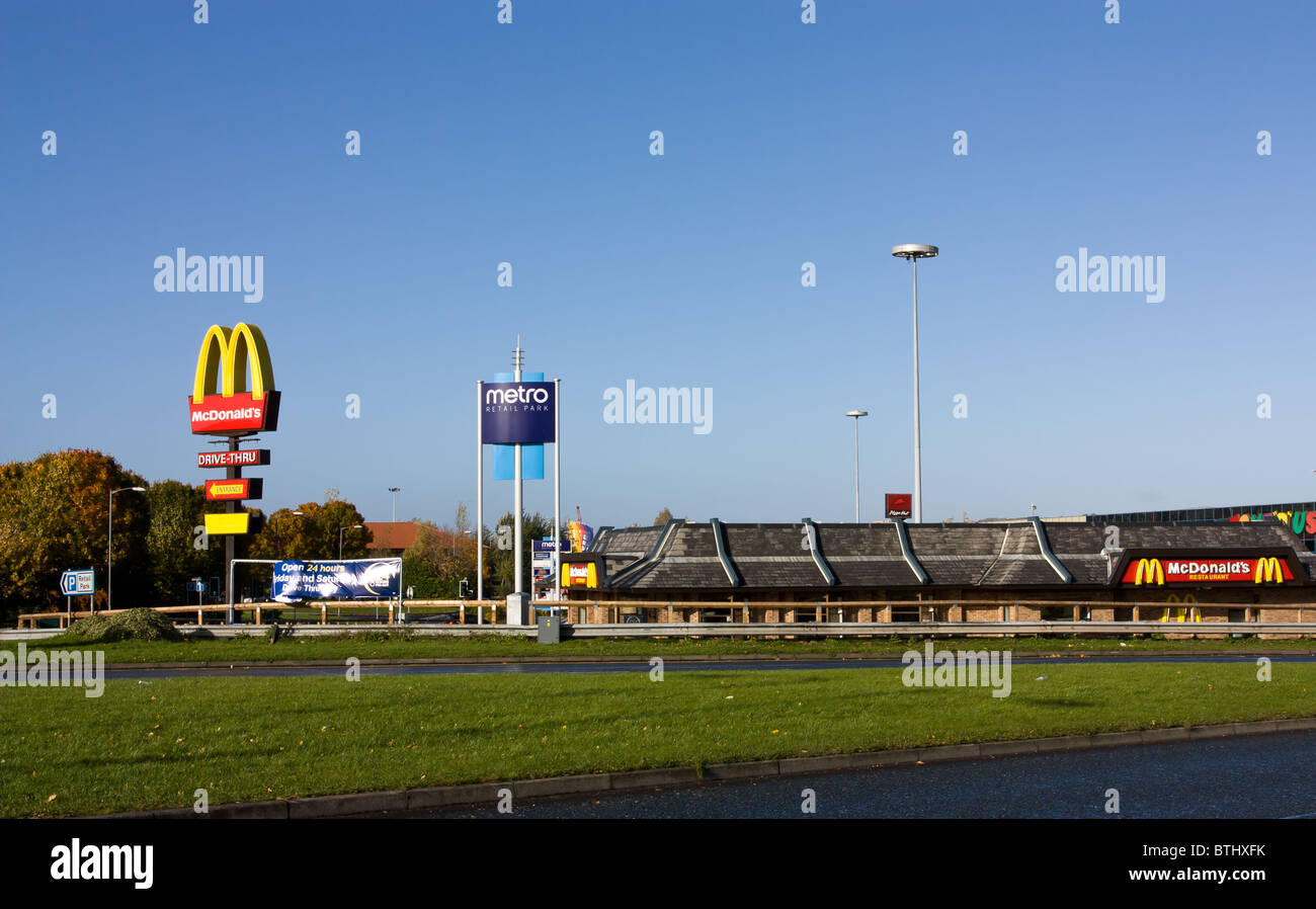 Metrocentre Gateshead out of town shopping mall macdonalds drive thru ...