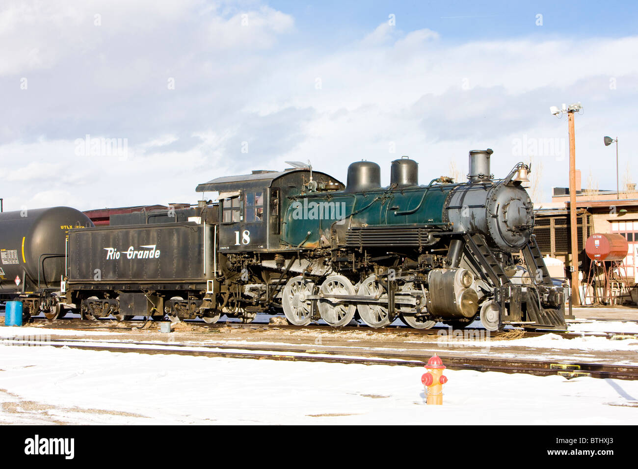 steam locomotive, Alamosa, Colorado, USA Stock Photo - Alamy