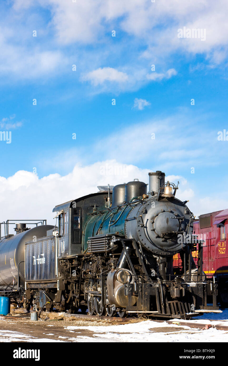 steam locomotive, Alamosa, Colorado, USA Stock Photo - Alamy