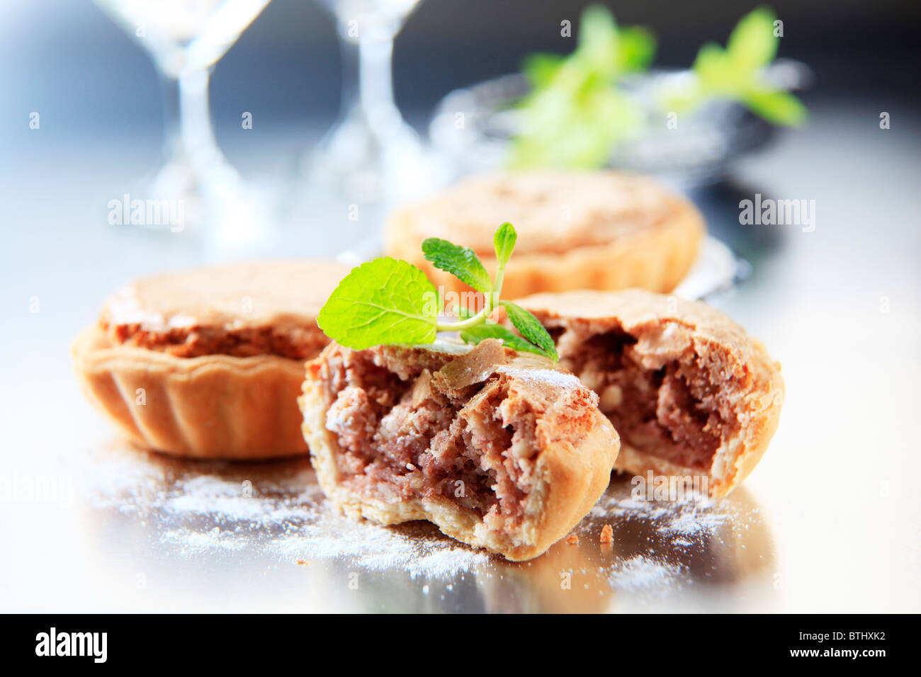 Tartlets with nut filling Stock Photo - Alamy
