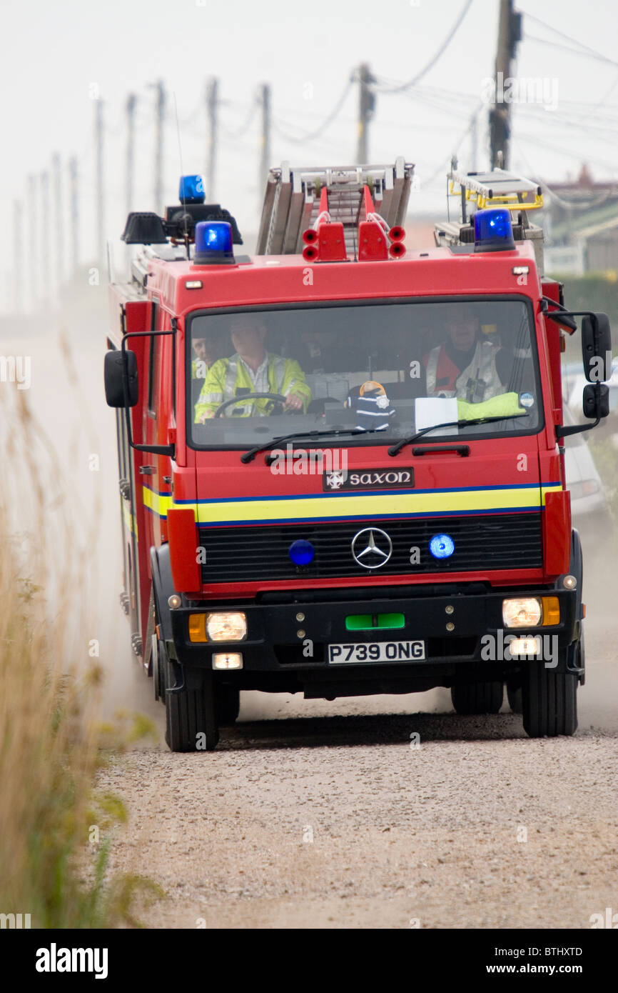 British Fire Engine Blue Lights Stock Photos & British Fire Engine Blue ...