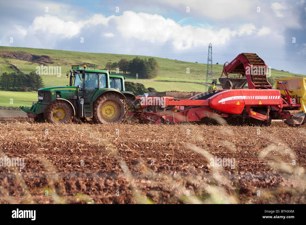 harvesting new crop of potatoes. Angus Scotland Stock Photo - Alamy