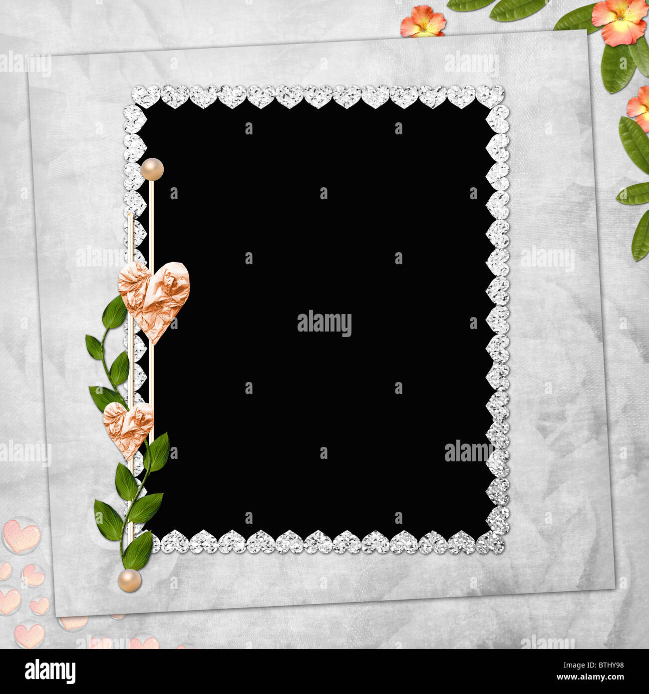 Framework for invitation or congratulation Stock Photo - Alamy