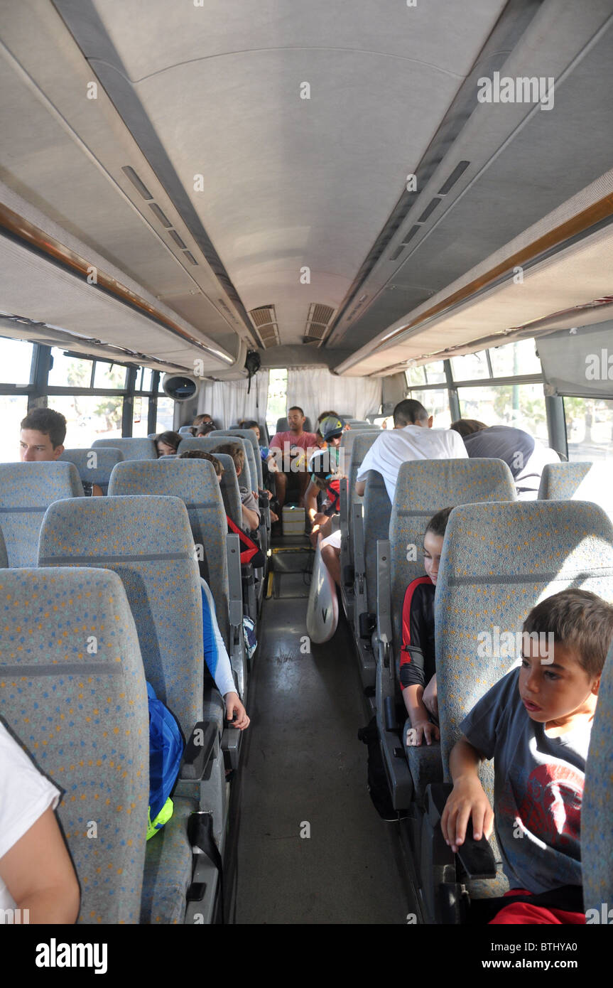 Israel, Interior of a public bus Stock Photo - Alamy