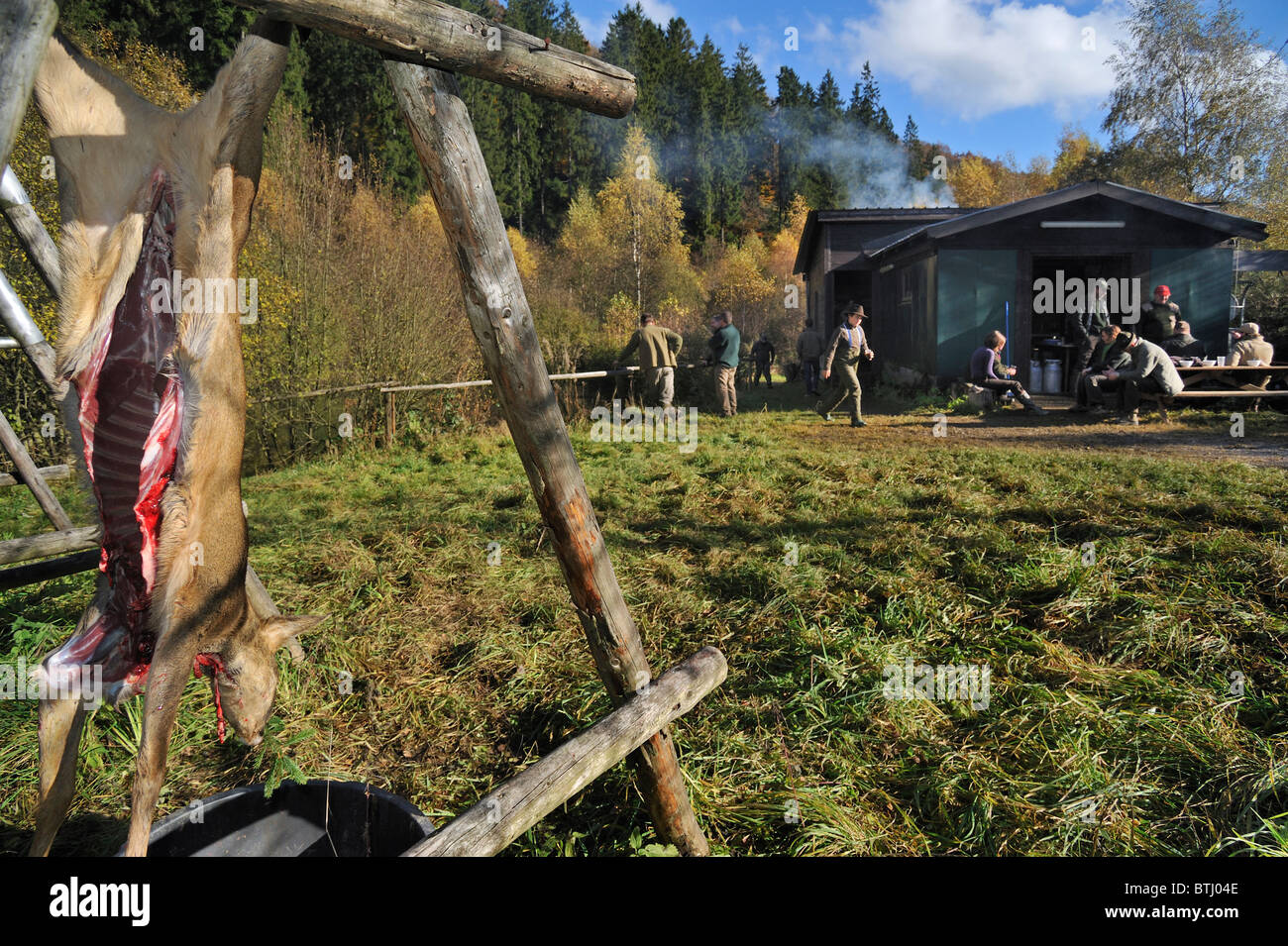Dressed as deer hunters hi-res stock photography and images - Alamy