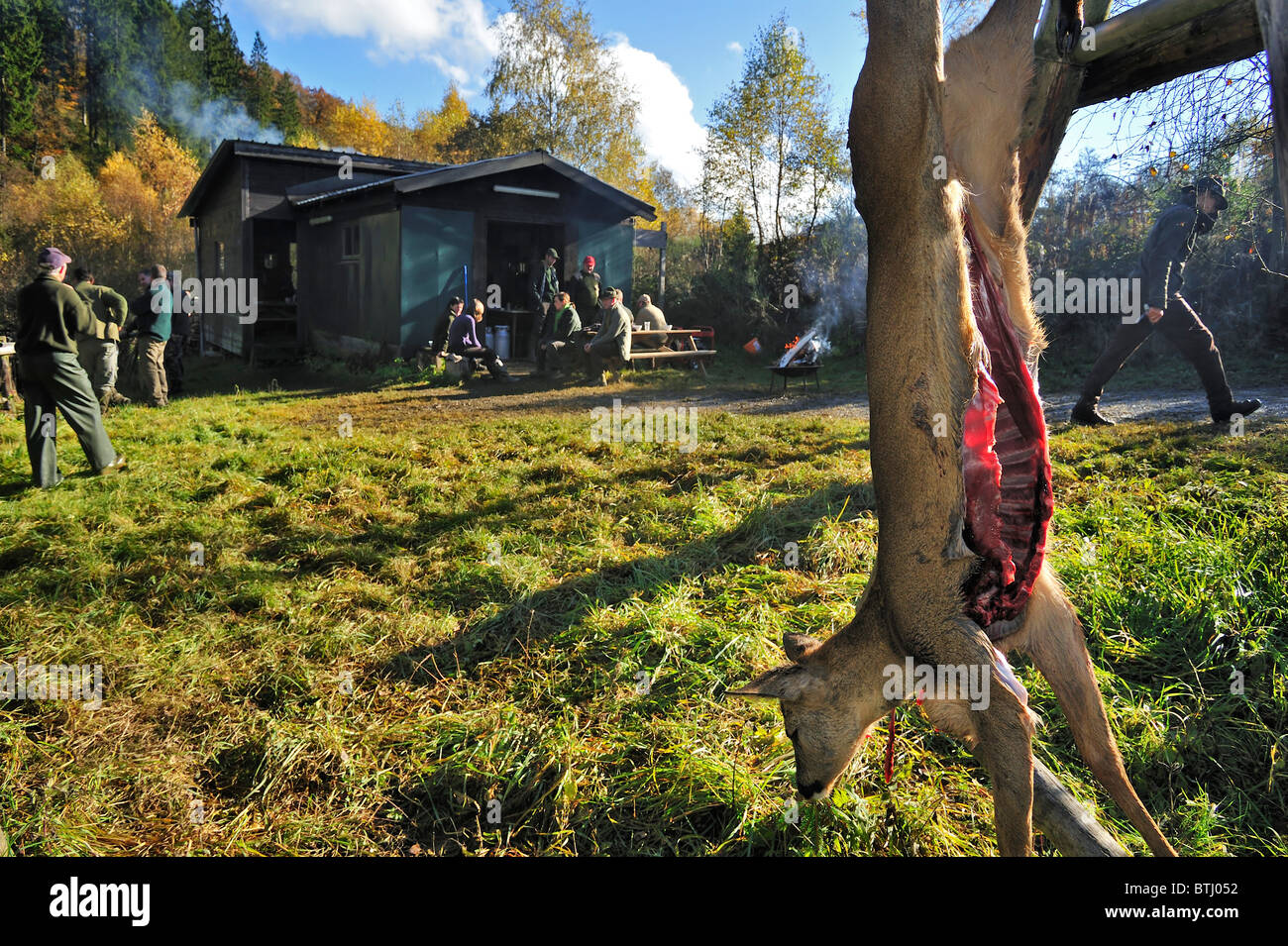 Dressed as deer hunters hi-res stock photography and images - Alamy