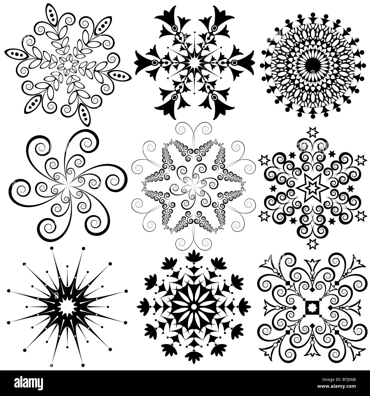 Crystal pattern design Cut Out Stock Images & Pictures - Alamy