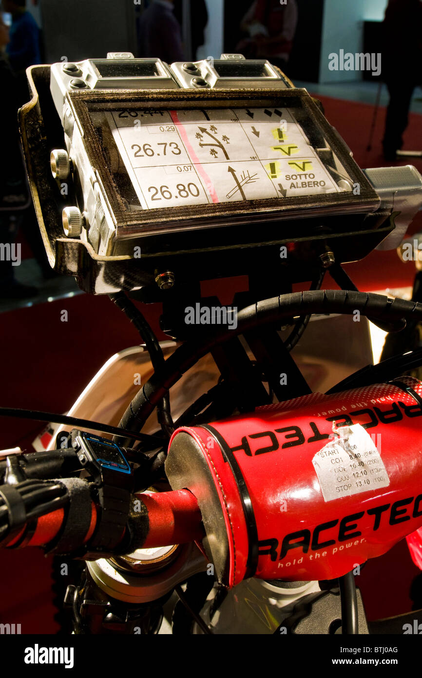 Trip master, Exibition bicycle and motorcycle, Milan 2010 Stock Photo ...