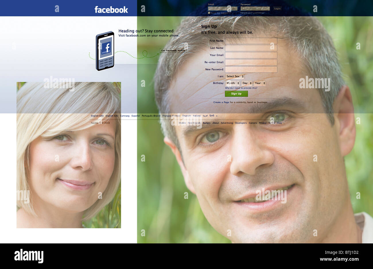 Facebook log in page Stock Photo - Alamy