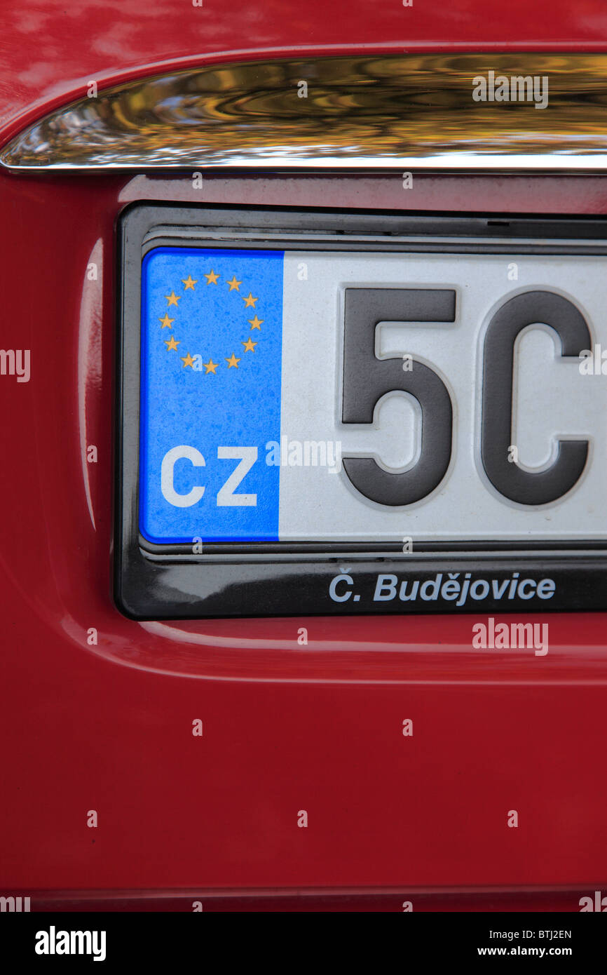 car license plate Bohemia, Czech Republic, Europe. Photo by Willy ...