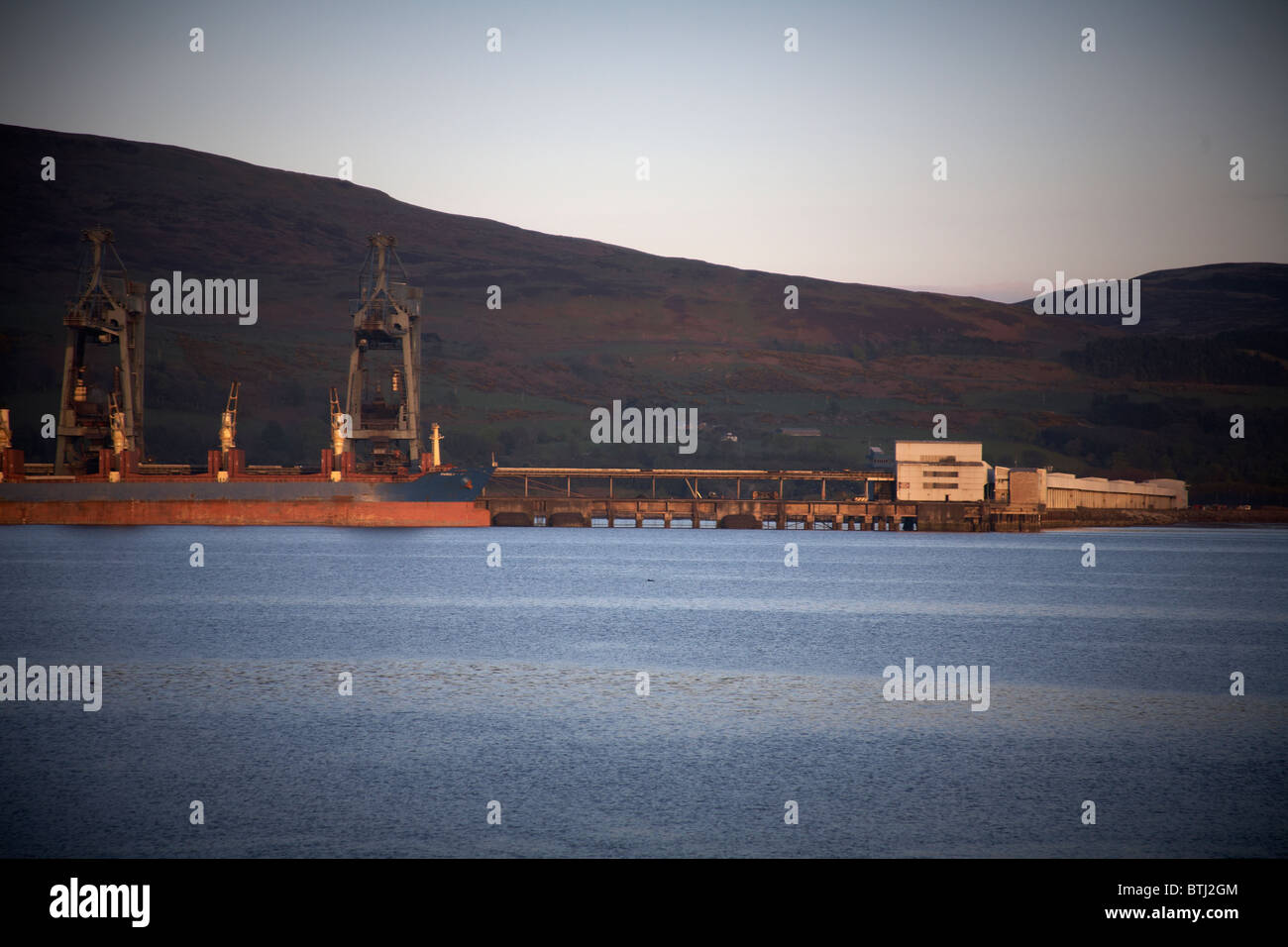 Hunterston Coal Terminal. Deep water port, Largs coast Ayrshire ...