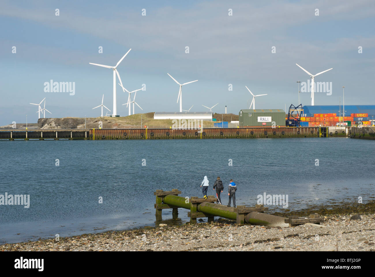 Uk cumbria workington harbour wind hi-res stock photography and images ...