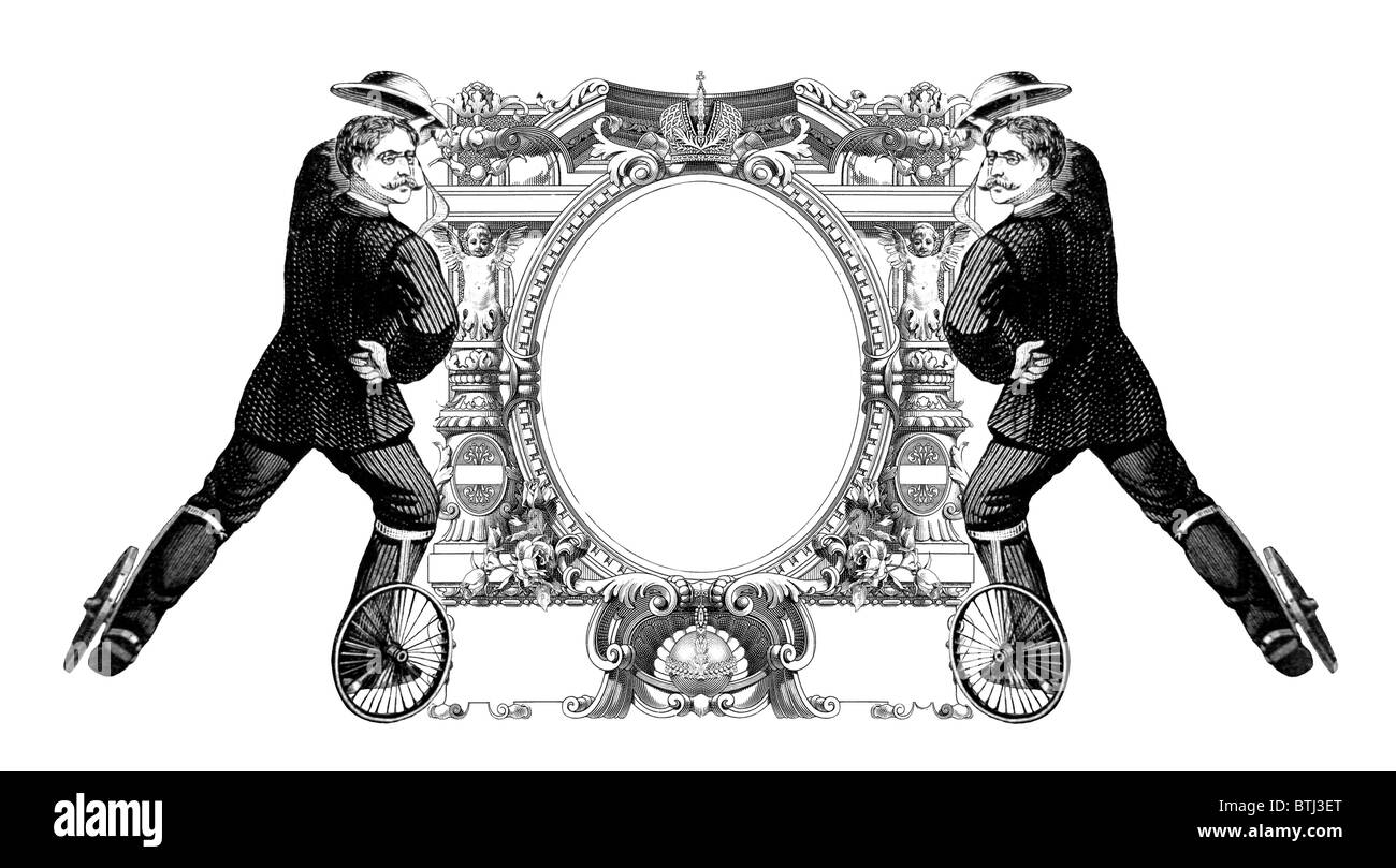 Luxuriously illustrated old victorian frame hi-res stock photography ...