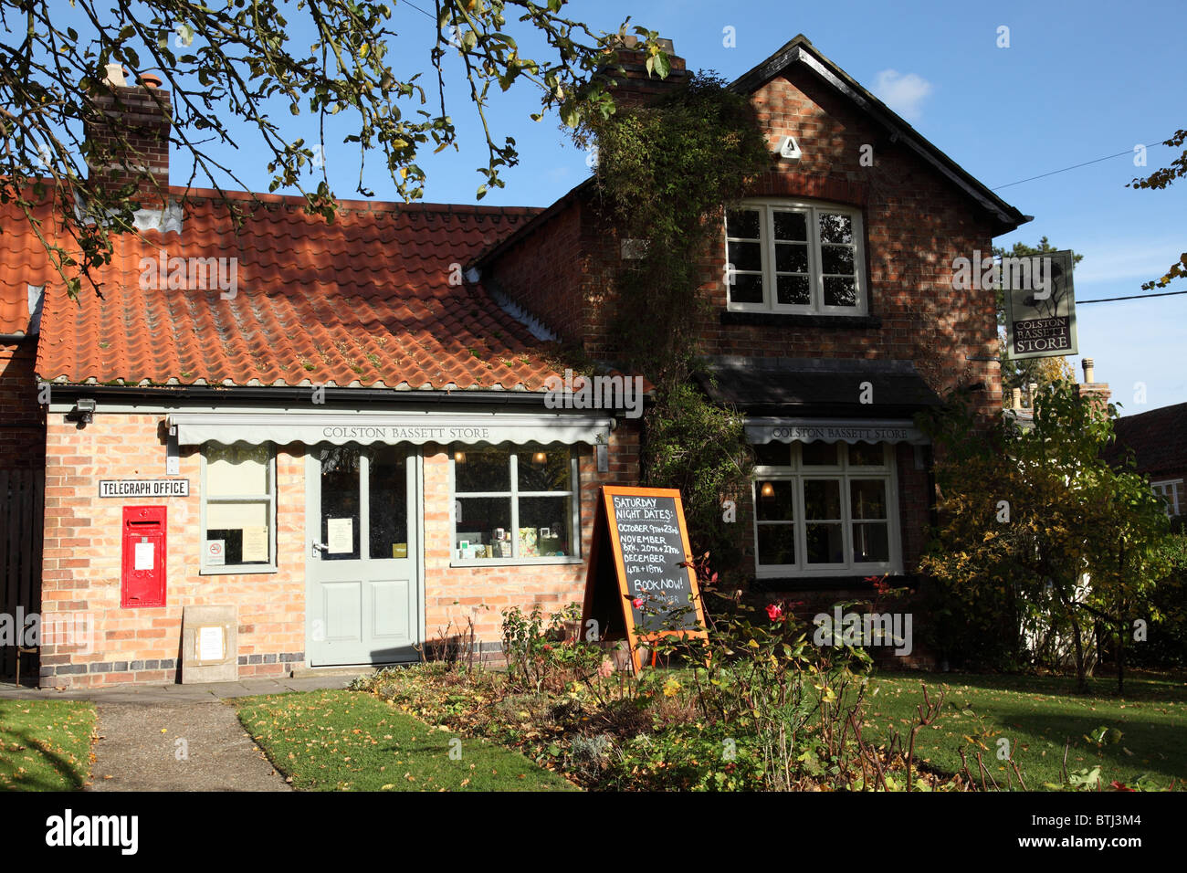 The village store at Colston Bassett, Nottinghamshire, England, U.K ...