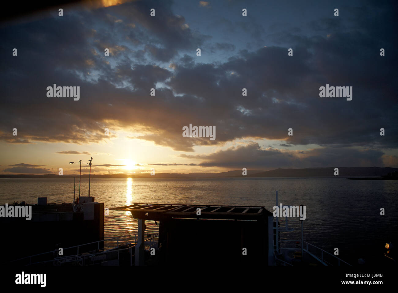Views of Largs coastline from the ferry link between Largs and the Isle ...