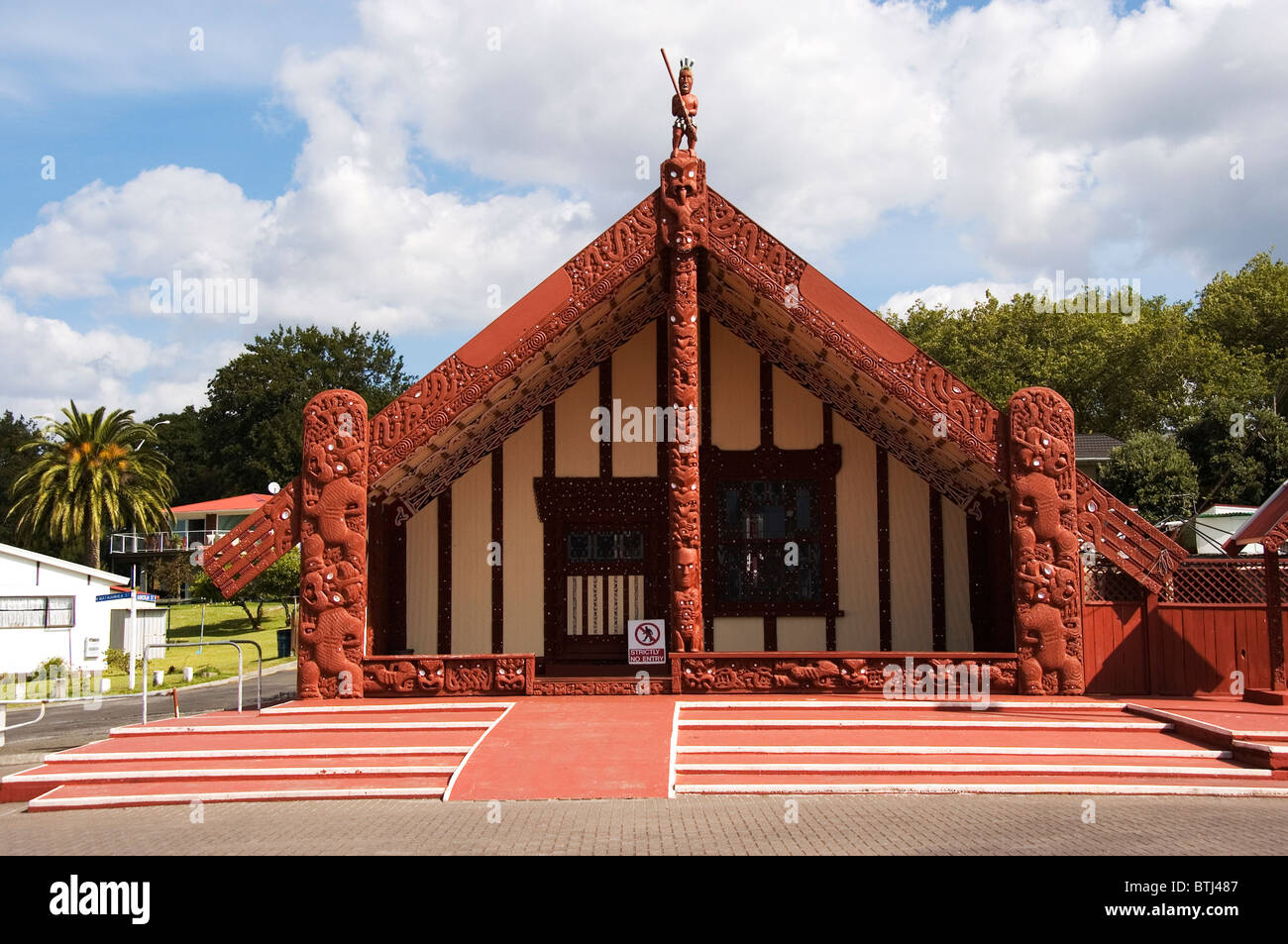 Elk195-2343 New Zealand North Island Rotorua Ohinemutu Tamatekapua ...