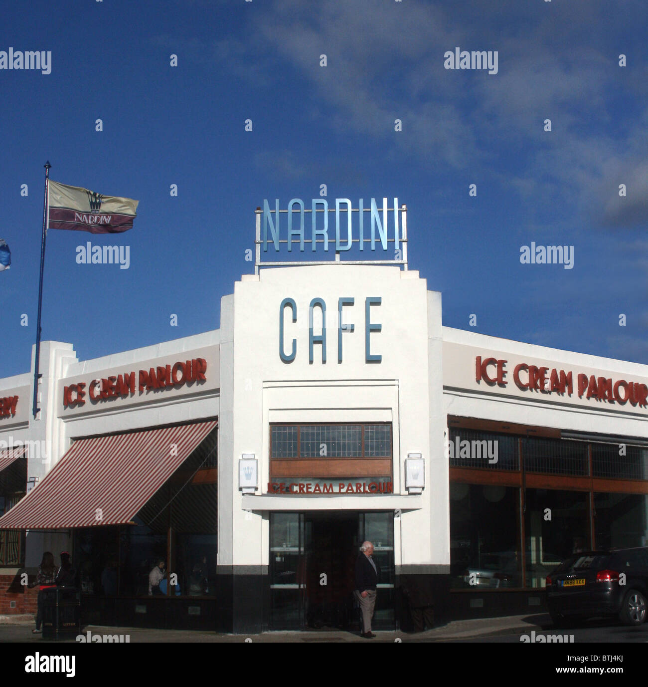 Refirbished Nardini Cafe and ice cream parlour on Largs' seafront Stock ...
