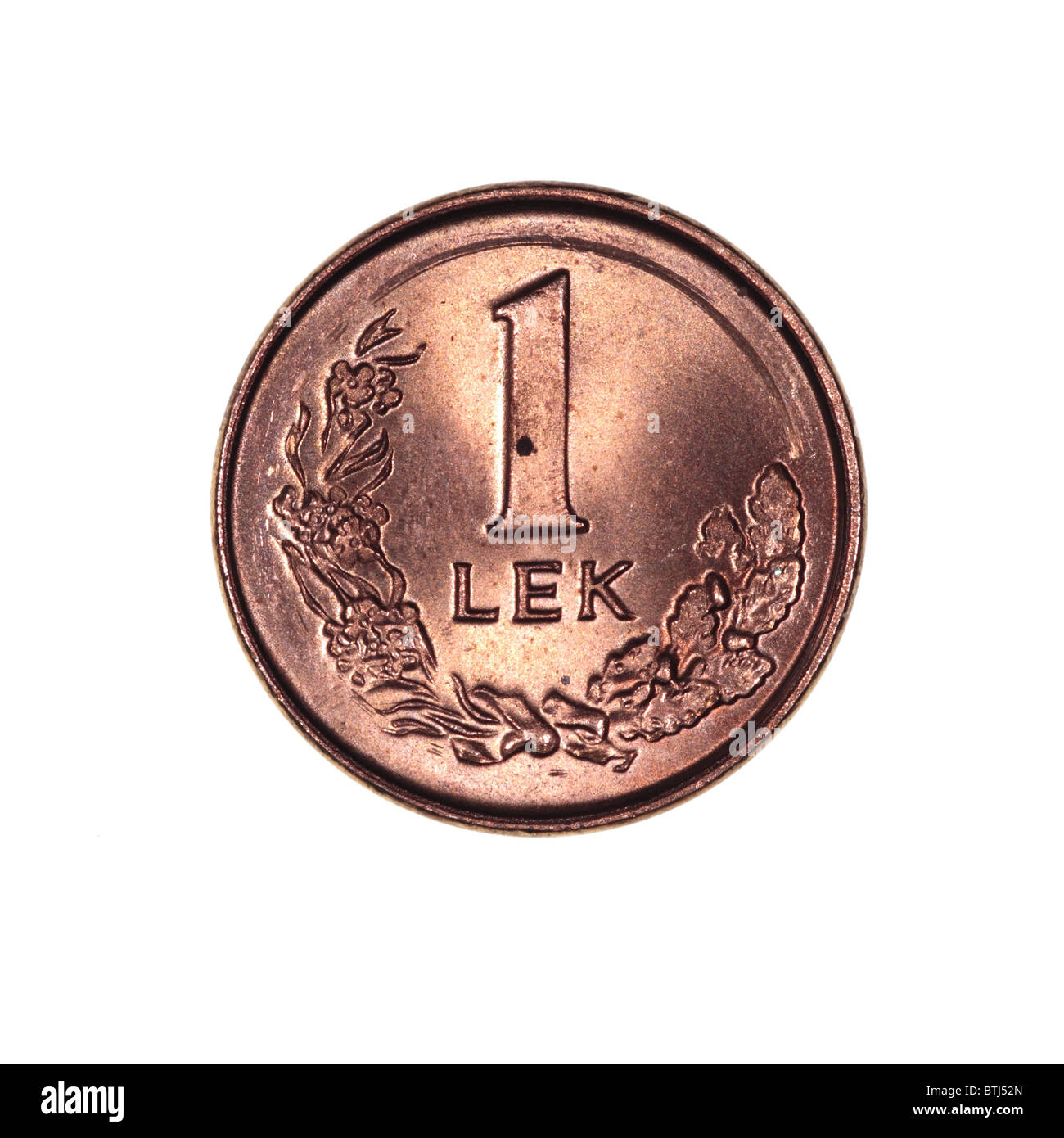 Coin - Albanian Lek Stock Photo - Alamy