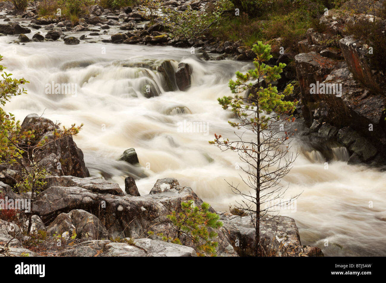 Fast flowing water on the River Farrar Stock Photo - Alamy