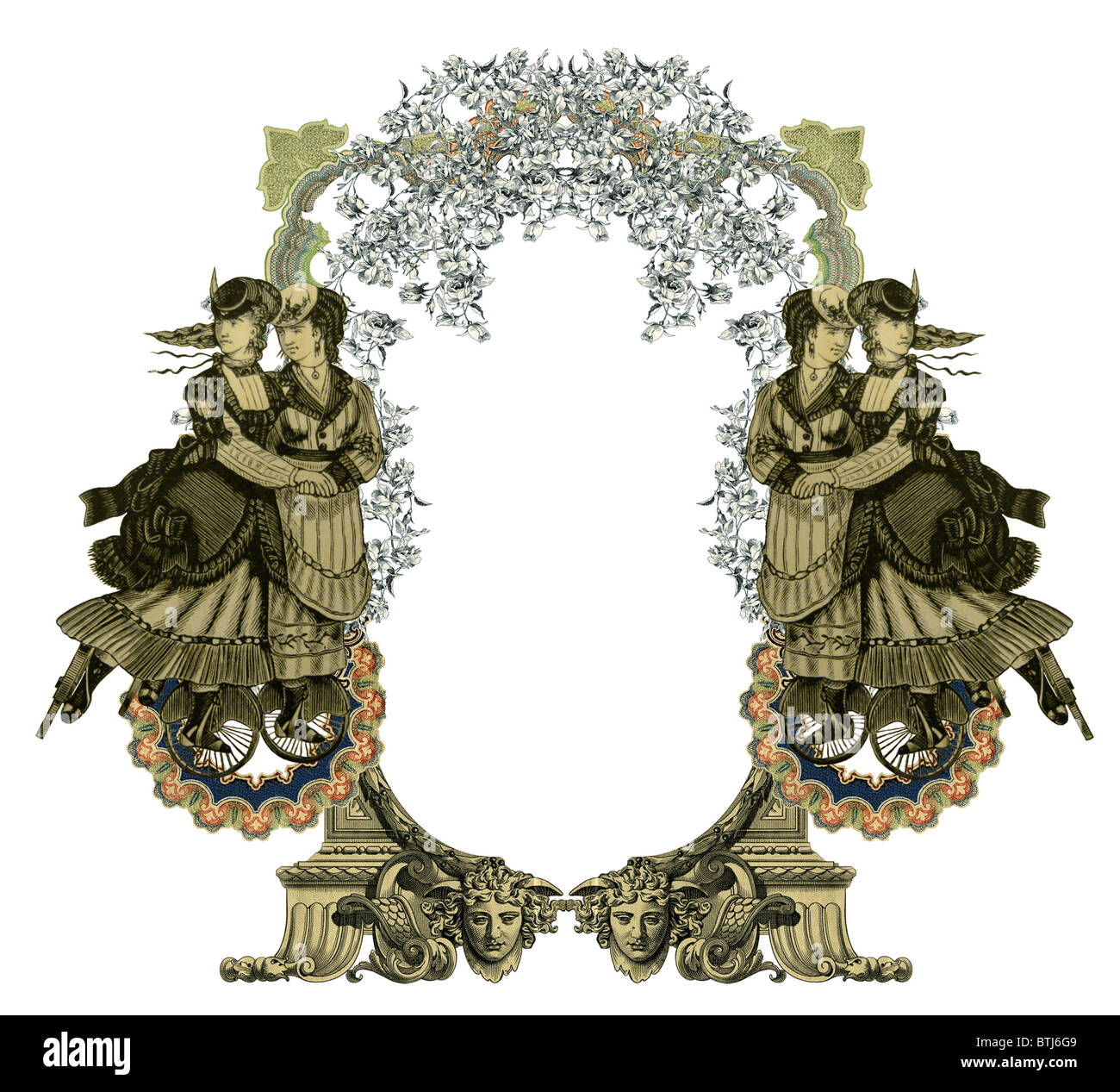 Luxuriously illustrated old victorian frame hi-res stock photography ...