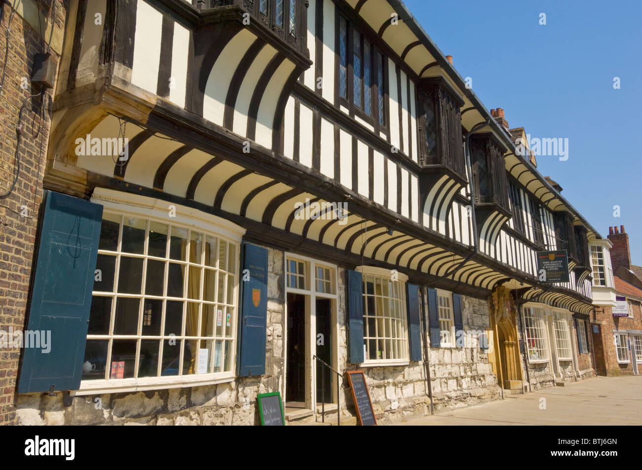 Old medieval half-timbered buildings of St William's College conference ...