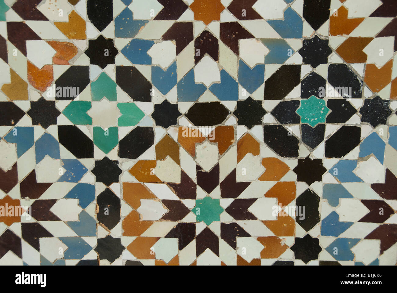 Typical mosaic tile pattern, Marrakech Stock Photo - Alamy
