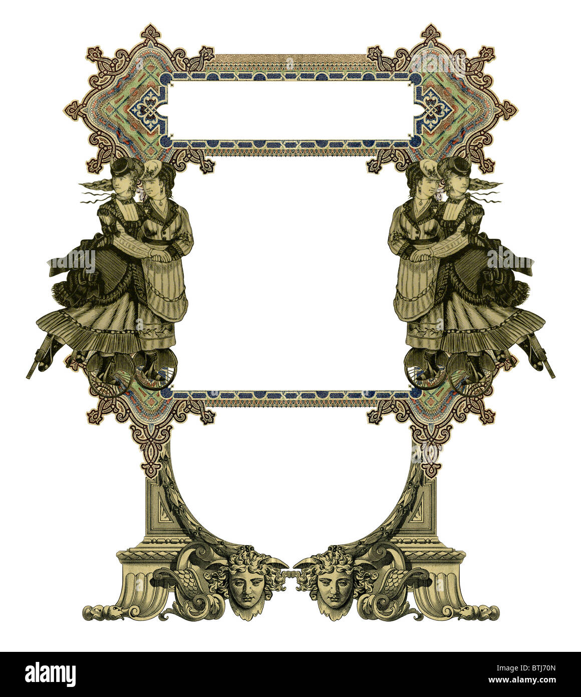 Luxuriously illustrated old victorian frame hi-res stock photography ...