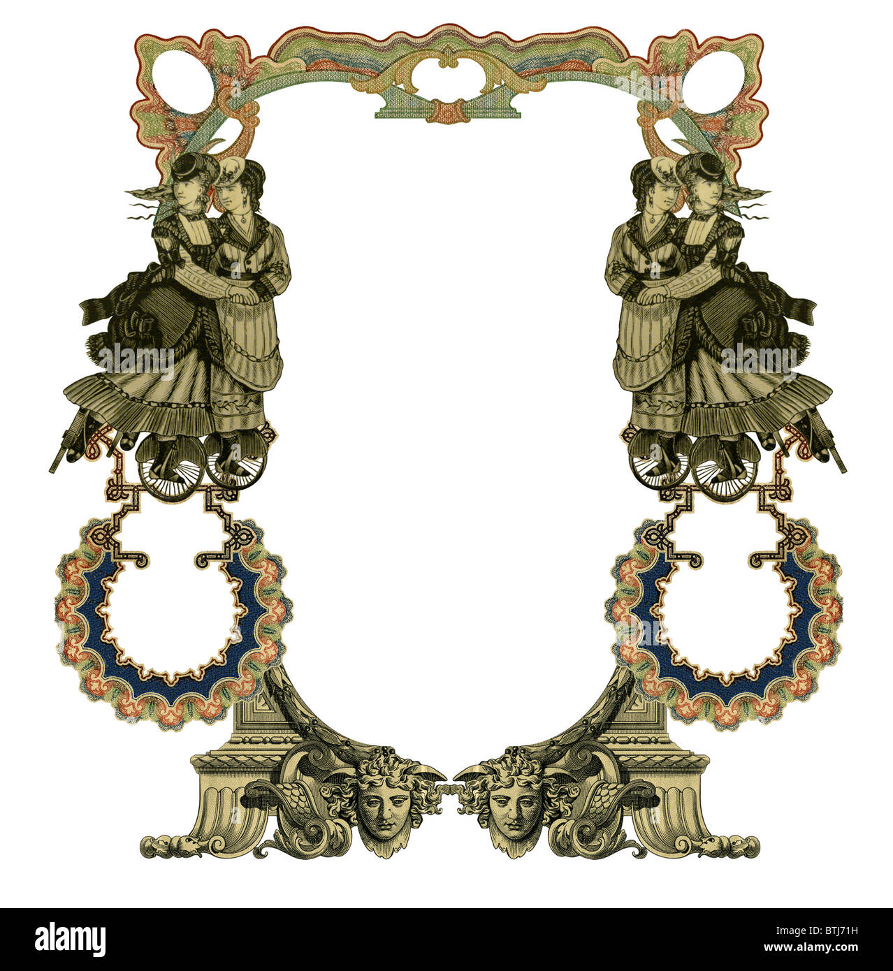Luxuriously illustrated old victorian frame hi-res stock photography ...