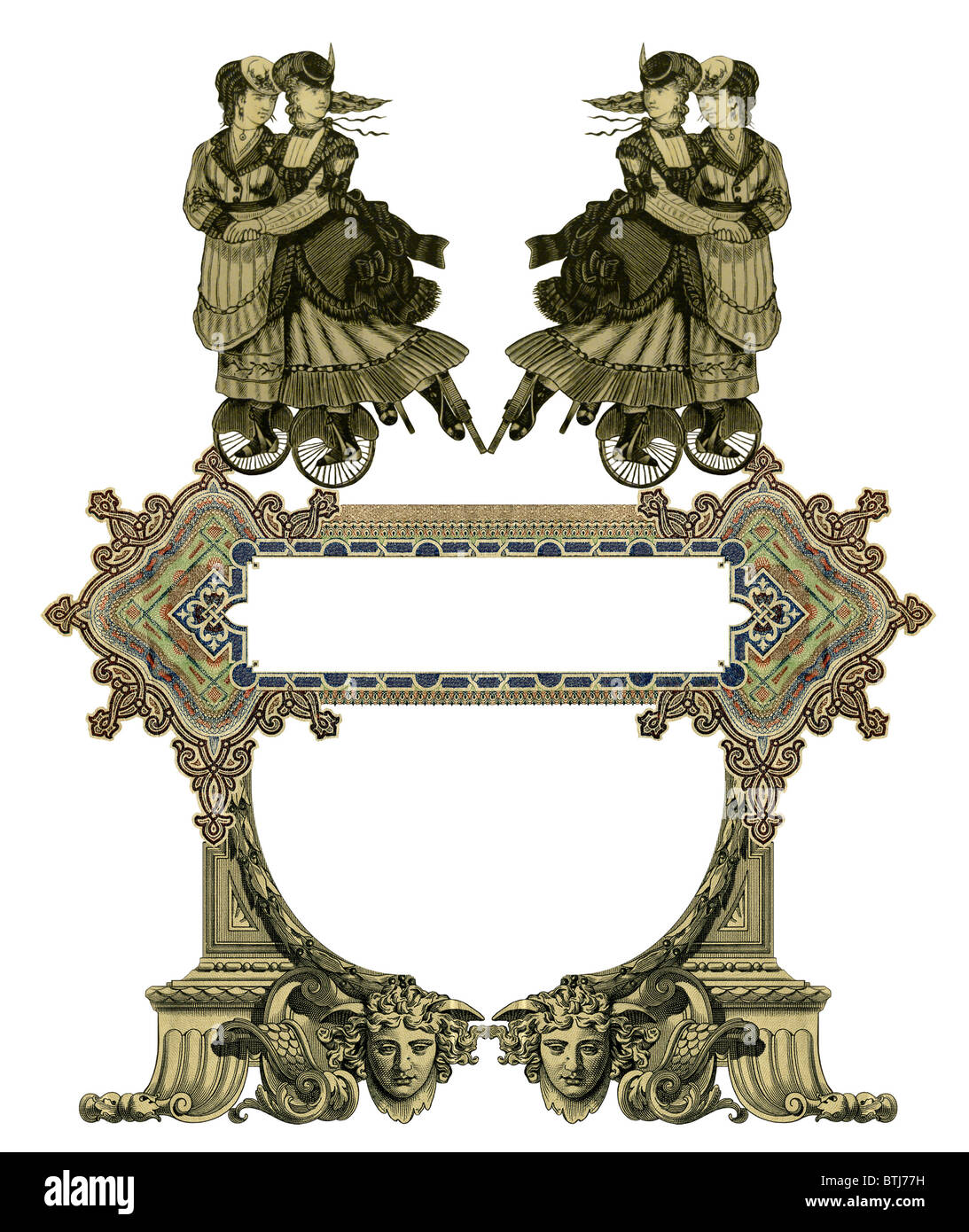Luxuriously illustrated old victorian frame hi-res stock photography ...