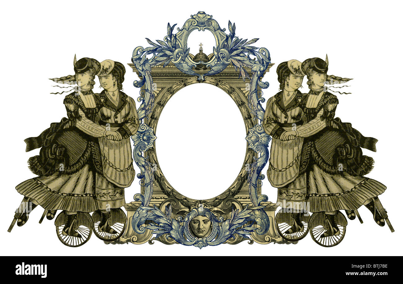 Luxuriously illustrated old victorian frame hi-res stock photography ...