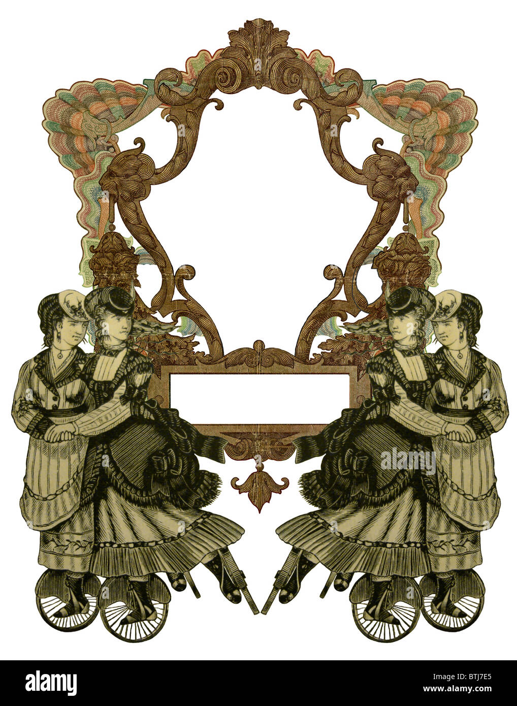 Luxuriously illustrated old victorian frame hi-res stock photography ...