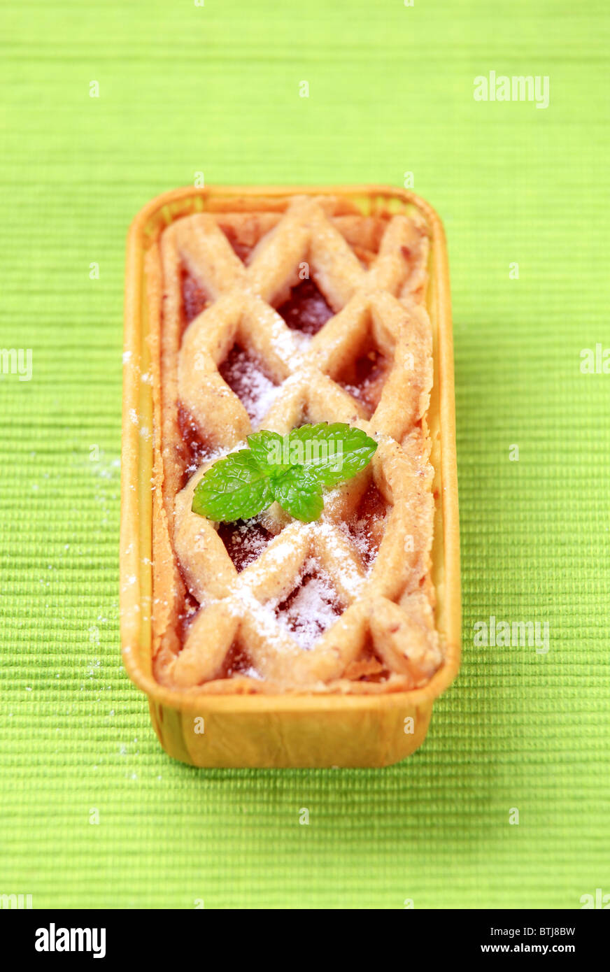 Mini dessert tart with lattice topping - closeup Stock Photo - Alamy
