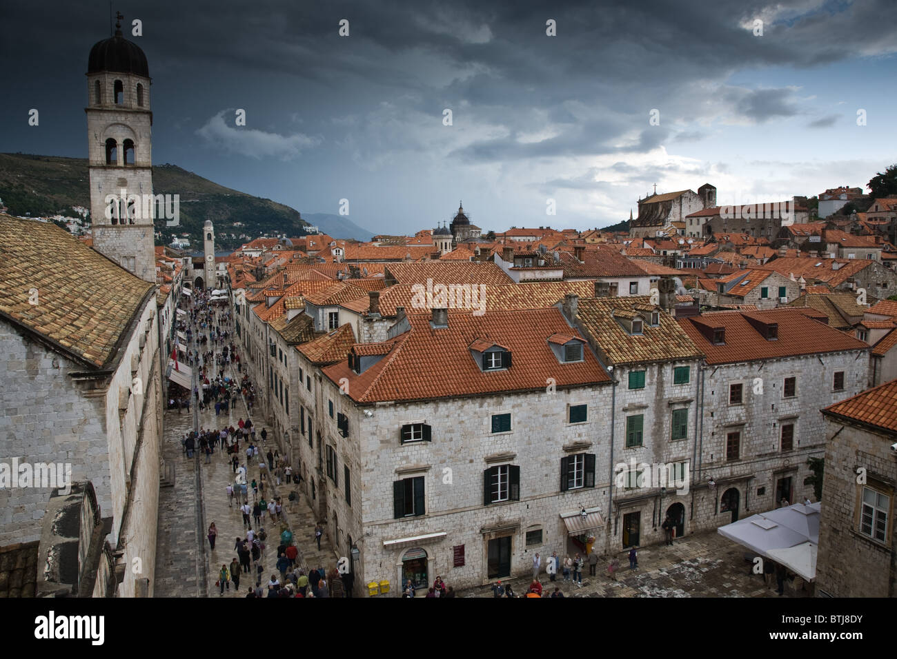 Dubrovnik Walled City Croatia Popular European Cruise destination Stock ...