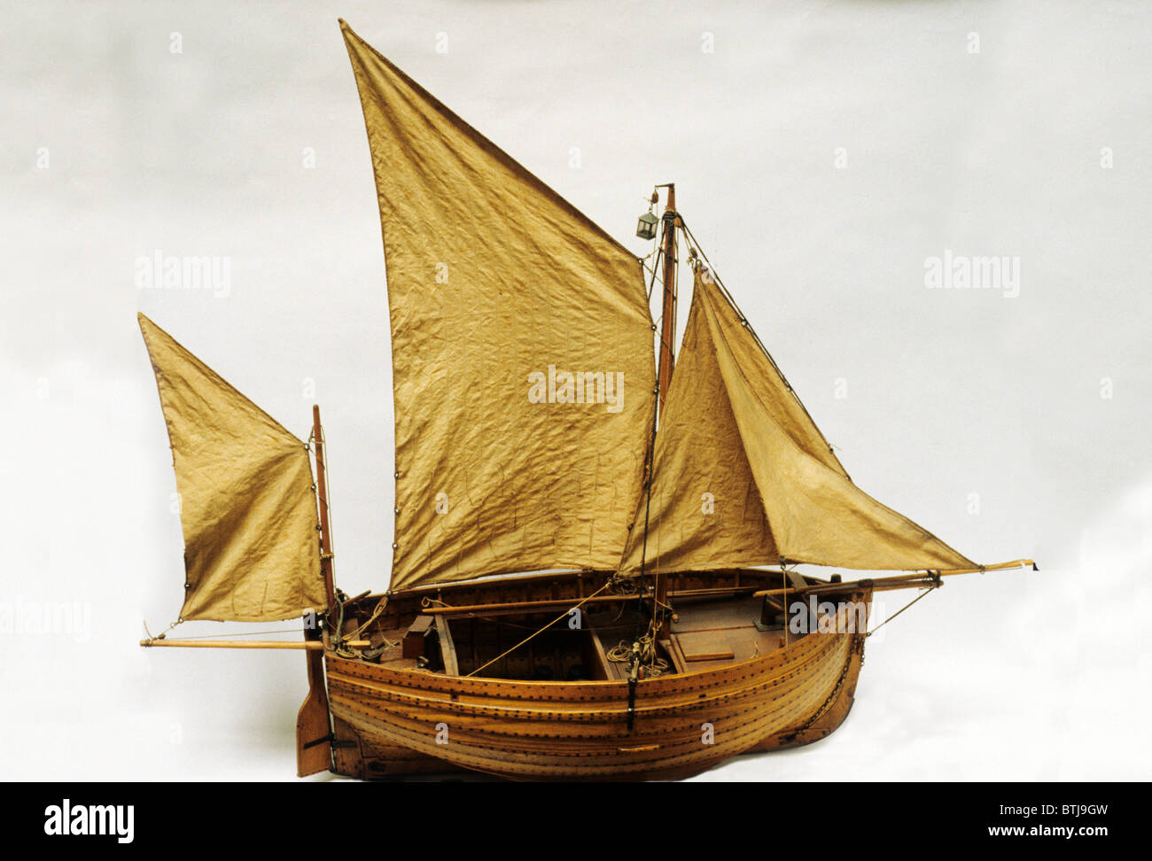 Model of a Brighton Hog Boat, Museum boats Sussex England UK English ...